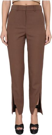 Balmain Femme, Pantalons, Brun, Taille: 36 FR HW Split GDP Pants