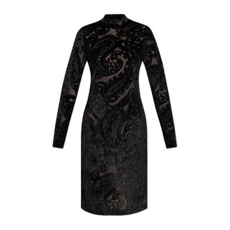 Etro Samtkleid mit Stehkragen - - Dresses - Damen - Schwarzk - XS