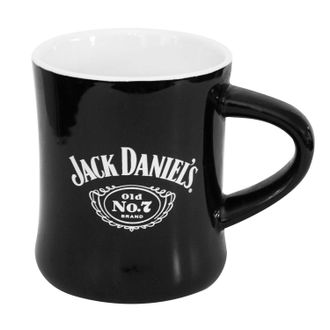 Jack Daniels Keramik Tasse, 237 ml, Logo, Mikrowellengeeignet, Schwarz, Modern, Erwachsene, 1 Stück