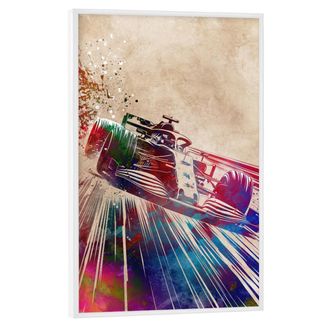 artboxONE Poster mit weiem Rahmen 45x30 cm Sport/Motorsport Autos Rennsport Kunst H - Bild Auto autorennen Autos