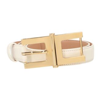 Elisabetta Franchi G&uuml;rtel mit Logo-Schnalle aus Leder - - Accessories - Damen - Wei&szlig; - ONE SIZE
