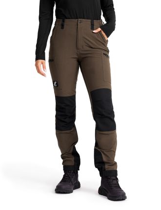 RevolutionRace Nordwand Highwaist Stretch Pants für Damen, Wanderhose mit Hoher Taille für alle Outdoor-Aktivitäten, Mud, XL