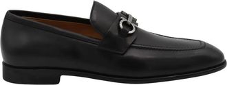 Ferragamo Loafer - Mens Polished Leather Flat Shoes - Gr. 6 - in Schwarz - f&uuml;r Damen
