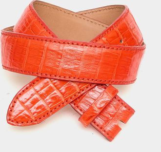 Reptiles House Myst - Krokodilleder Gürtel - Orange
