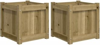 vidaXL Jardinières 2 pcs bois de pin imprégné Vidaxl