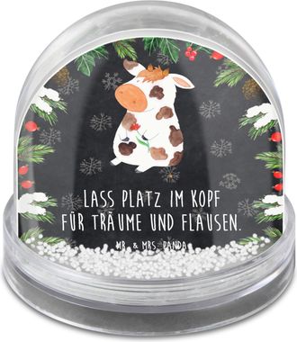 Mr. & Mrs. Panda Weihnachtskugel Kuh - Geschenk, Milchkuh, Schneekugel, Bauernhof, Milch, Gro&szlig;e, Tr&auml;ume, Weihnachts, Spruch, Weihnachten