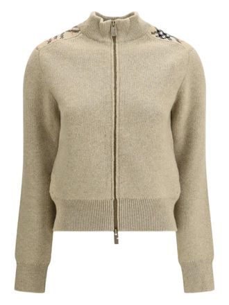 Burberry zip pattern cardigan - Tons neutres