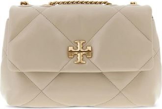 Tory Burch Femme, Sacs, Gris, Taille: ONE Size Kira Diamond Quilt Small Convertible Shoulder Bag