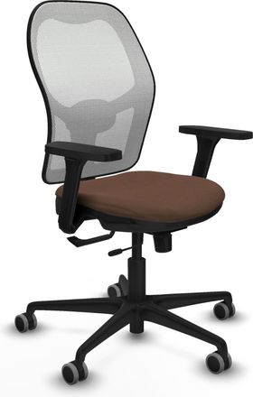 Piqueras y Crespo Drehbarer Schreibtischstuhl ohne Rollen, mit 3D-Armlehnen, h&ouml;henverstellbare Lendenwirbelst&uuml;tze, ausgestattet mit Syncro/Traslack und injiziertem Scha