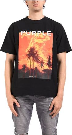 Purple Homme, Tops, Noir, Taille: 2XL Textured Jersey T-Shirt
