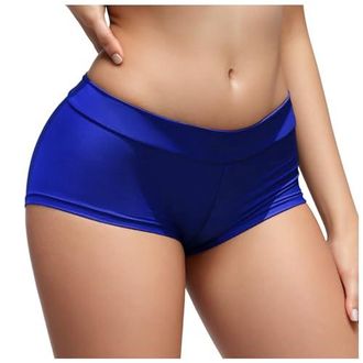 Generic Bas de bikini pour femme - Short de bain - Tankini fronc&eacute; - Maillot de bain pour femme - Pour la plage, les vacances, les vacances, bleu, XXL