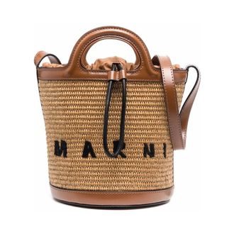 Marni Femme, Sacs, Brun, Taille: ONE Size Sac bandouli&egrave;re en raphia tress&eacute;