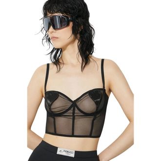 Fiorucci Femme, Tops, Noir, Taille: 36 FR Hauts sans manches