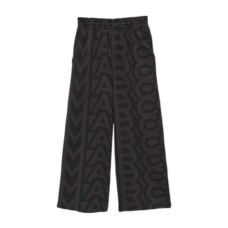 Marc Jacobs Schwarze Monogramm Oversize Sweatpants - - Trousers - Damen - Schwarzk - XS