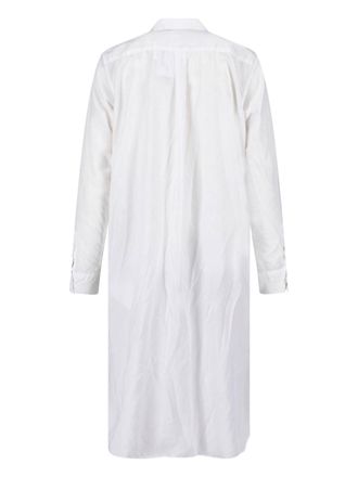 Comme Des Gar&ccedil;ons Womens Pleated Poplin Shirt Dress White Polyester