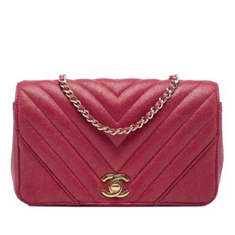 Chanel Pre-owned Quilted Caviar Leather Shoulder Bag - - Pre-owned - Damen - Rosa - ONE SIZE