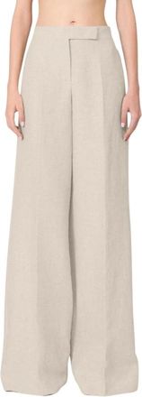Max Mara Femme, Pantalons, Beige, Taille: 40 FR Angus Wide Pantalons
