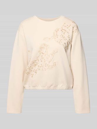 Milano Sweatshirt mit Stitchings und Pailletten