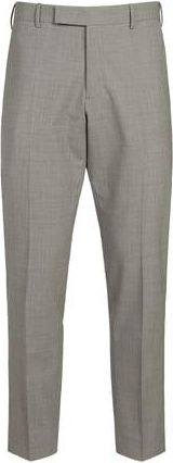 PT01 Pantalon droit &agrave; plis en laine vierge m&eacute;lang&eacute;e