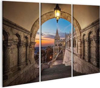Islandburner Prime Bild auf Leinwand Budapest Ungarn Ansicht Alte Fischerbastei Halaszbastya Sonnenaufgang Bilder Wandbilder Poster