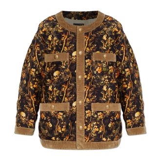 R13 Veste &agrave; motif floral - Femme - Vestes - Brun - Taille: 40 FR