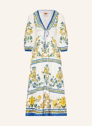 Farm Rio Farm Rio Kleid Emily Mit Leinen Und 3/4-Arm weiss