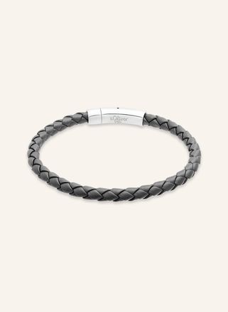 s.Oliver S.Oliver Armband Aus Echtleder grau