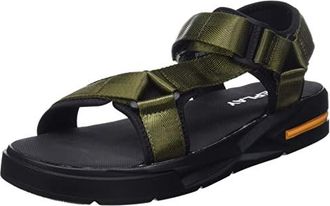 Replay Replay Homme Space Web Sandale Plate, 2076 Mil Green Black, 46 EU