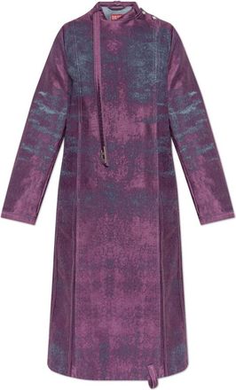 Diesel Femme, Manteaux, Violet, Taille: 40 FR Manteau Long Droit Classique