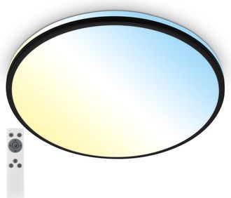 Briloner LED Deckenlampe mit Fernbedienung, warmwei&szlig; bis kaltwei&szlig;, dimmbar, LED Lampe, LED Deckenleuchte, Wohnzimmerlampe, K&uuml;chenlampe, Deckenbeleuchtung, 49 x