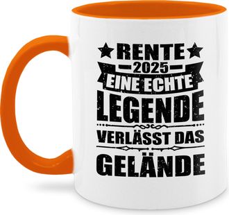 Shirtracer Tasse Tassen 325ml - Rentner - Rente 2025 - Legende verlässt das Gelände - 325 ml - Orange - geschenke zum ruhestand männer geschenk für renteneintrit