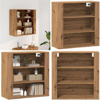 vidaXL Wandschrank Artisan-Eiche 80x33x80 cm Holzwerkstoff - Vidaxl
