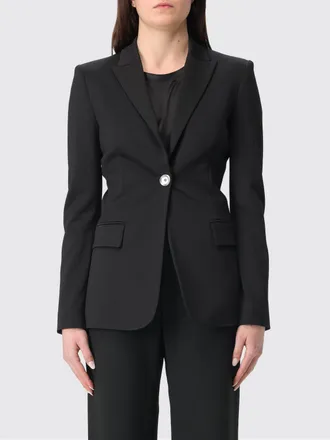 Pinko Blazer court en cr&ecirc;pe coupe slim &agrave; fermeture &agrave; un bouton