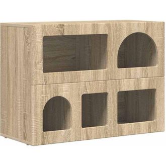 vidaXL Sideboard Sonoma-Eiche 80,5 x 35 x 59 cm Holzwerkstoff vidaXL