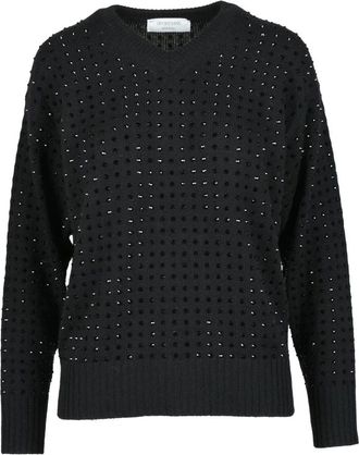 Sportmax Femme, Pulls, Noir, Taille: 38 FR Haut en m&eacute;lange de laine