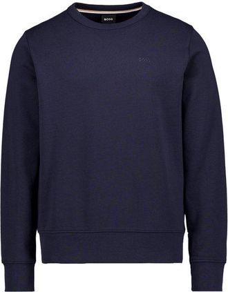 HUGO BOSS Herren Pullover blau unifarben