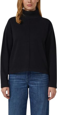 s.Oliver Weiches Sweatshirt mit hohem Rollkragen