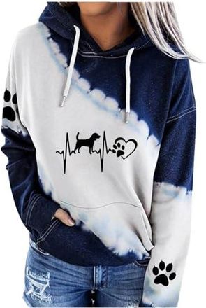 Generic 2026 Sweat à capuche à manches longues pour femme et adolescente, beige, XXL