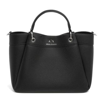 A|X Armani Exchange Femme, Sacs, Noir, Taille: ONE Size Sac Fourre-Tout Ajustable avec Fermeture Magn&eacute;tique