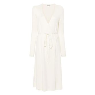 Joseph L&auml;ssiges Midi-Kleid aus wei&szlig;em Leinenmix - - Dresses - Damen - Wei&szlig; - L