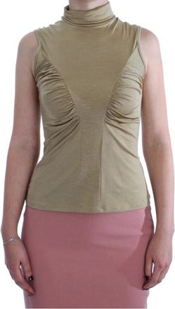 Exte Femme, Tops, Jaune, Taille: 40 FR Turtleneck Vest Top