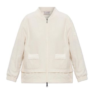 Moncler Cardigan mit Materialmix - - Knitwear - Damen - Beige - S