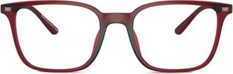 Emporio Armani Brille mit eckigem Gestell - Rot