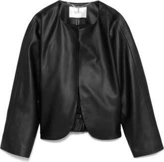Nissa Jacke aus Faux-Leder - Schwarz