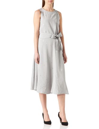 A|X Armani Exchange Damen All Over Jaquard Logo, Waist Belt Kleid, Grau, 8