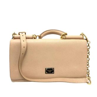 Dolce & Gabbana Pre-owned Leder Schultertasche - - Pre-owned - Damen - Beige - ONE SIZE