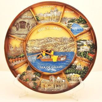 Jerusalem Sandals Collectible Keramik Teller mit Ständer von Holyland Jerusalem, 2