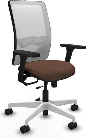 Piqueras y Crespo Zulema Arbeitsstuhl mit 3D-Armen, h&ouml;henverstellbare Lendenwirbelst&uuml;tze, ausgestattet mit Syncro/Traslack und Schneidschaum, mit Rollen von 65 mm, Nylo