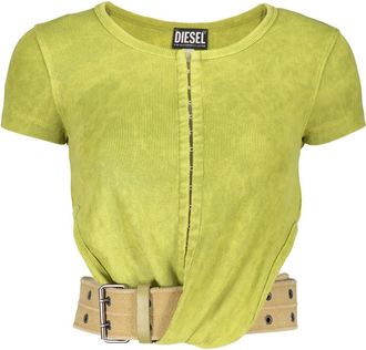Diesel Femme, Tops, Vert, Taille: 38 FR Crop Top avec Ceinture