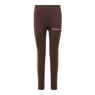 Palm Angels Femme, Pantalons, Brun, Taille: 38 FR Leggings Logo Track